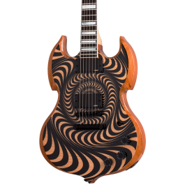 Schecter Barbarian Electric Guitar. Psychic Bullseye Rawtop