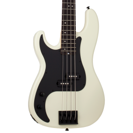 Schecter P-4 Electric Bass. Left Handed Ivory