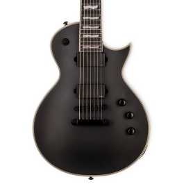 ESP LTD EC-407 7 String Electric Guitar. Black Satin EMG