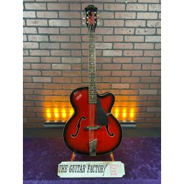 Hobner 265 Export Acoustic Hollowbody Guitar Rosewood (Red) w/ Gig Bag ...