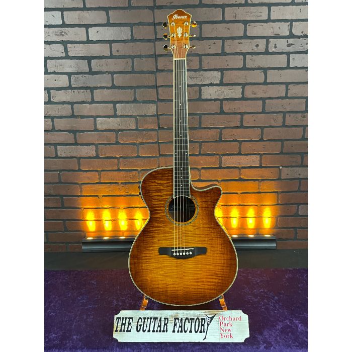 Ibanez AEG20II-VV Flamed Sycamore Top Cutaway Acoustic-Electric Guitar ...